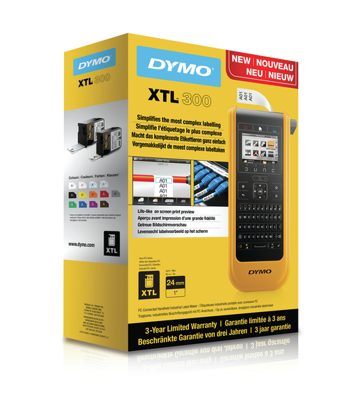 DYMO XTL 300 Märkmaskin för industriella miljöer, gul/svart | Printers ...