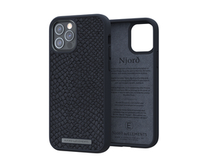 ELEMENTS Salmon Leather Case iPhone 12/12 Pro Grey - Multitronic