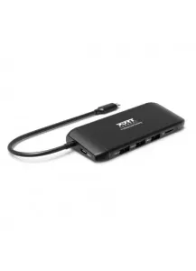 Port Designs USB-C Dual Screen Travel Docking Station 1 x 4K, 100W PD ...