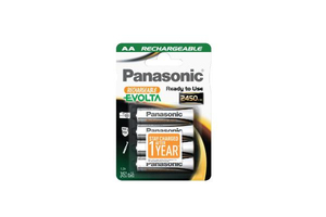 Panasonic Rechargeable Evolta 2450 mAh AA-akku 4kpl - Multitronic